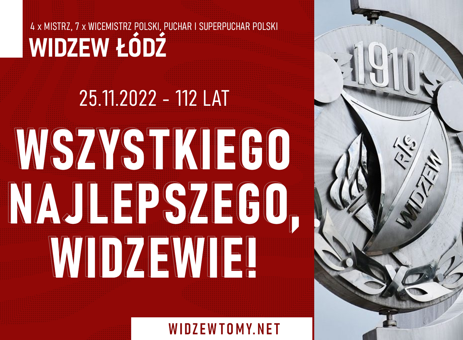 Widzew Łódź ma już 112 lat! - WidzewToMy - Oficjalny portal kibiców Widzewa Łódź