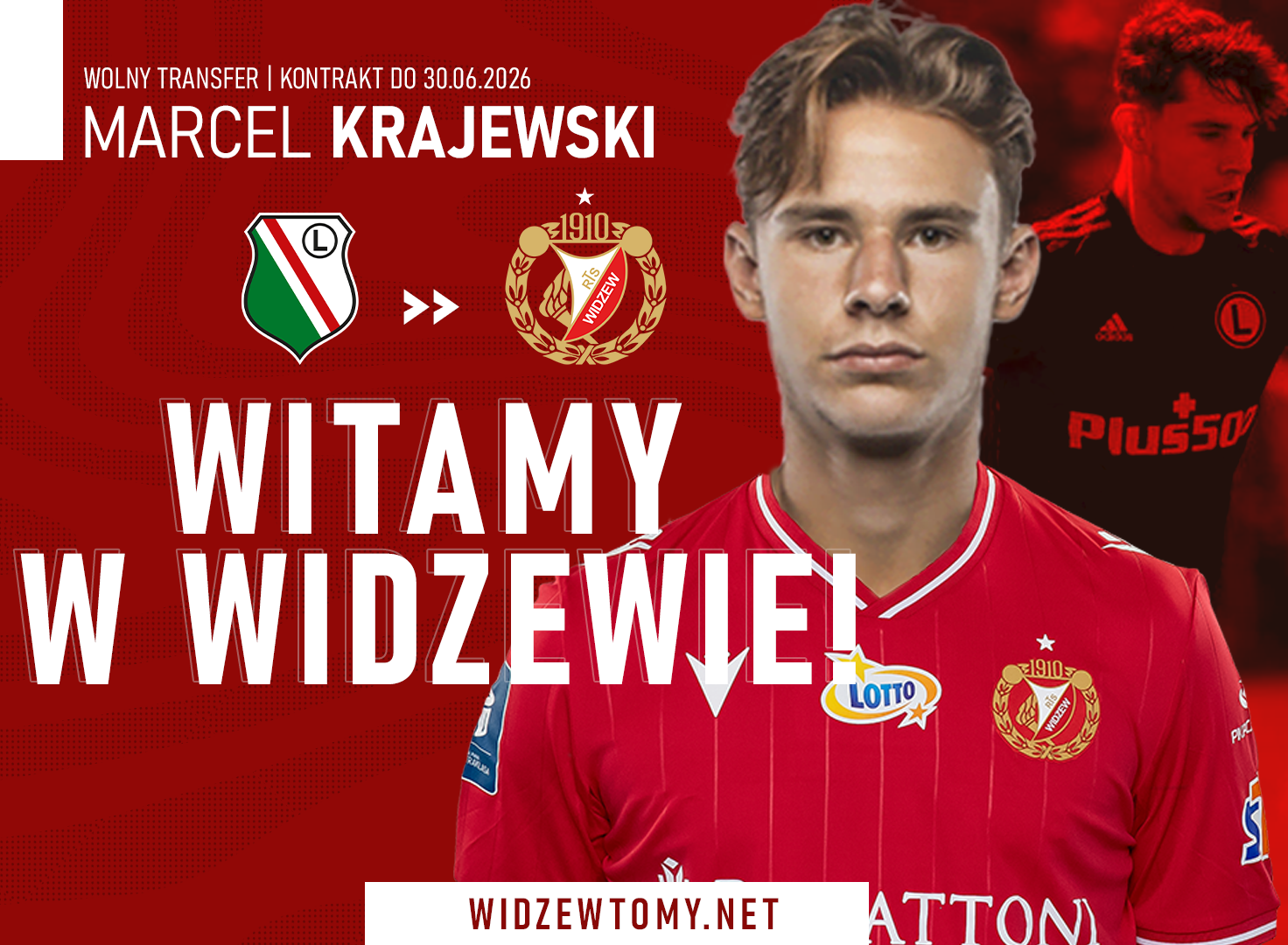 Marcel Krajewski piłkarzem Widzewa Łódź! - WidzewToMy - Oficjalny ...