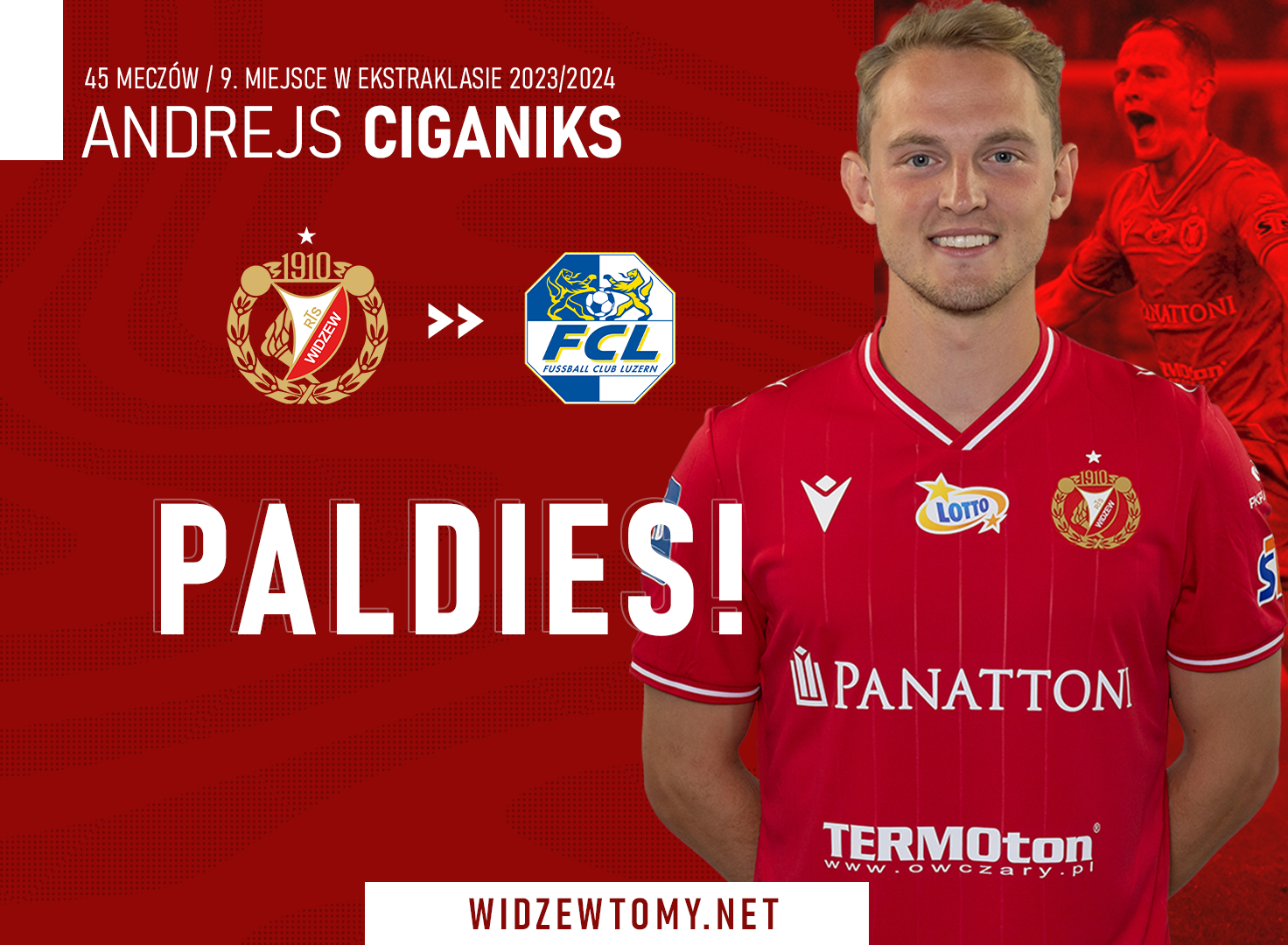 Oficjalnie: Ciganiks odchodzi z klubu - WidzewToMy - Oficjalny portal ...