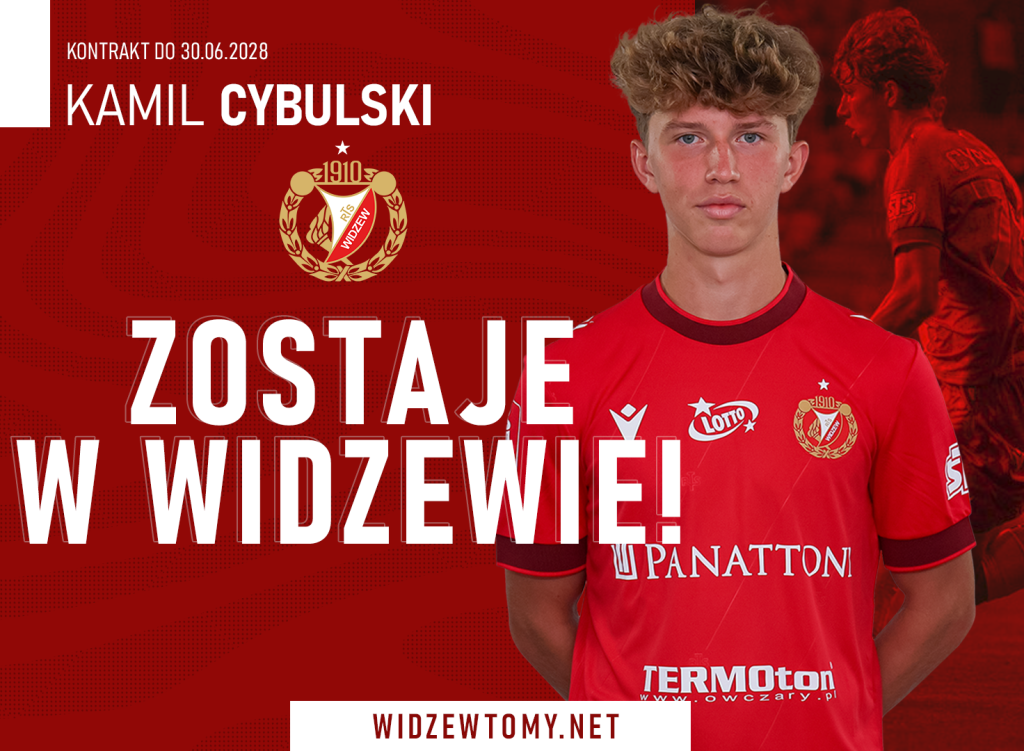 Kamil Cybulski przedłużył umowę z Widzewem! - WidzewToMy - Oficjalny ...