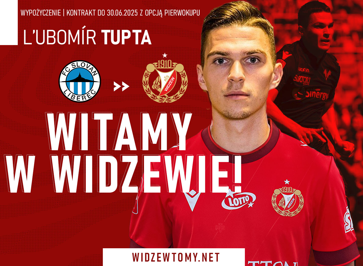 Oficjalnie: Tupta nowym zawodnikiem Widzewa! - WidzewToMy - Oficjalny ...