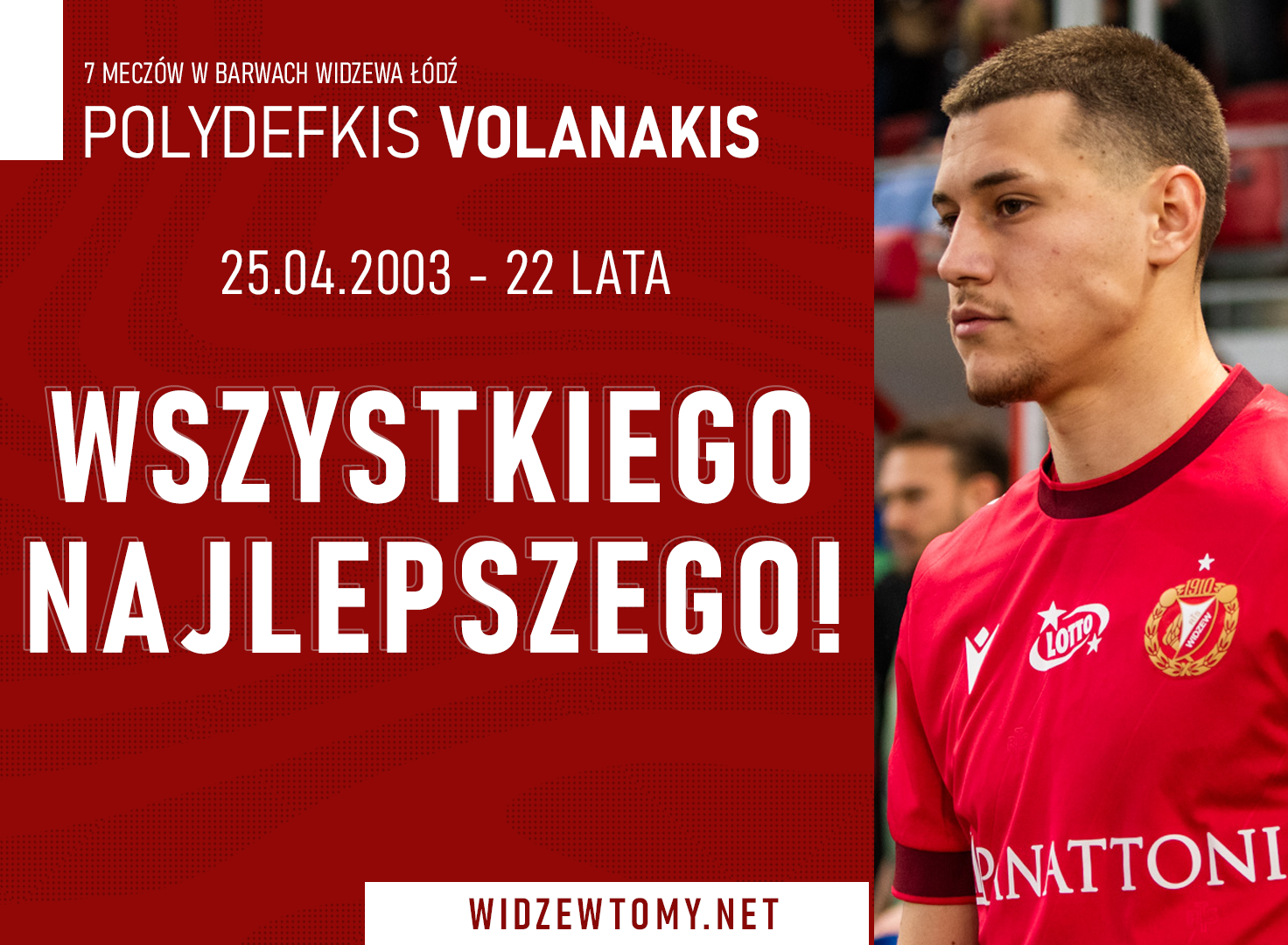 Urodziny Polydefkisa Volanakisa - WidzewToMy - Oficjalny portal kibiców Widzewa Łódź